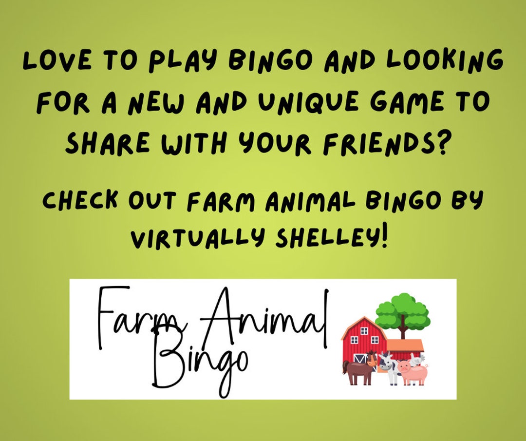 Printable Farm Animal Bingo: Everything You Need to Play! - Etsy