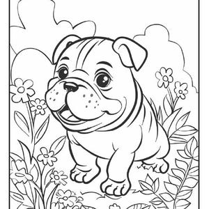 100 Bulldog Coloring Pages, Coloring Book, Adult Coloring Book, Kids ...