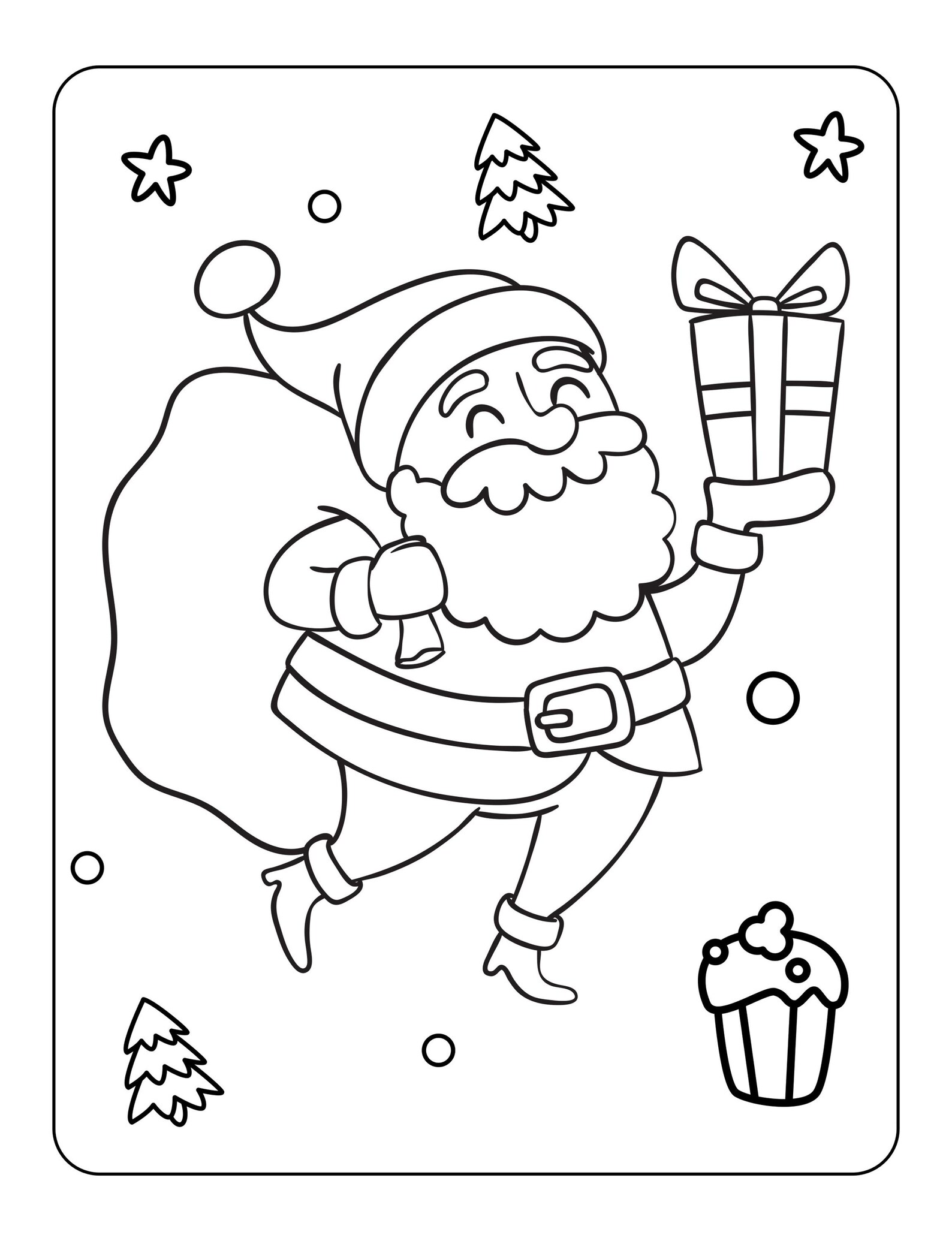 Christmas Coloring Pages for Kids | 25 Simple Holiday Pages | Printable ...