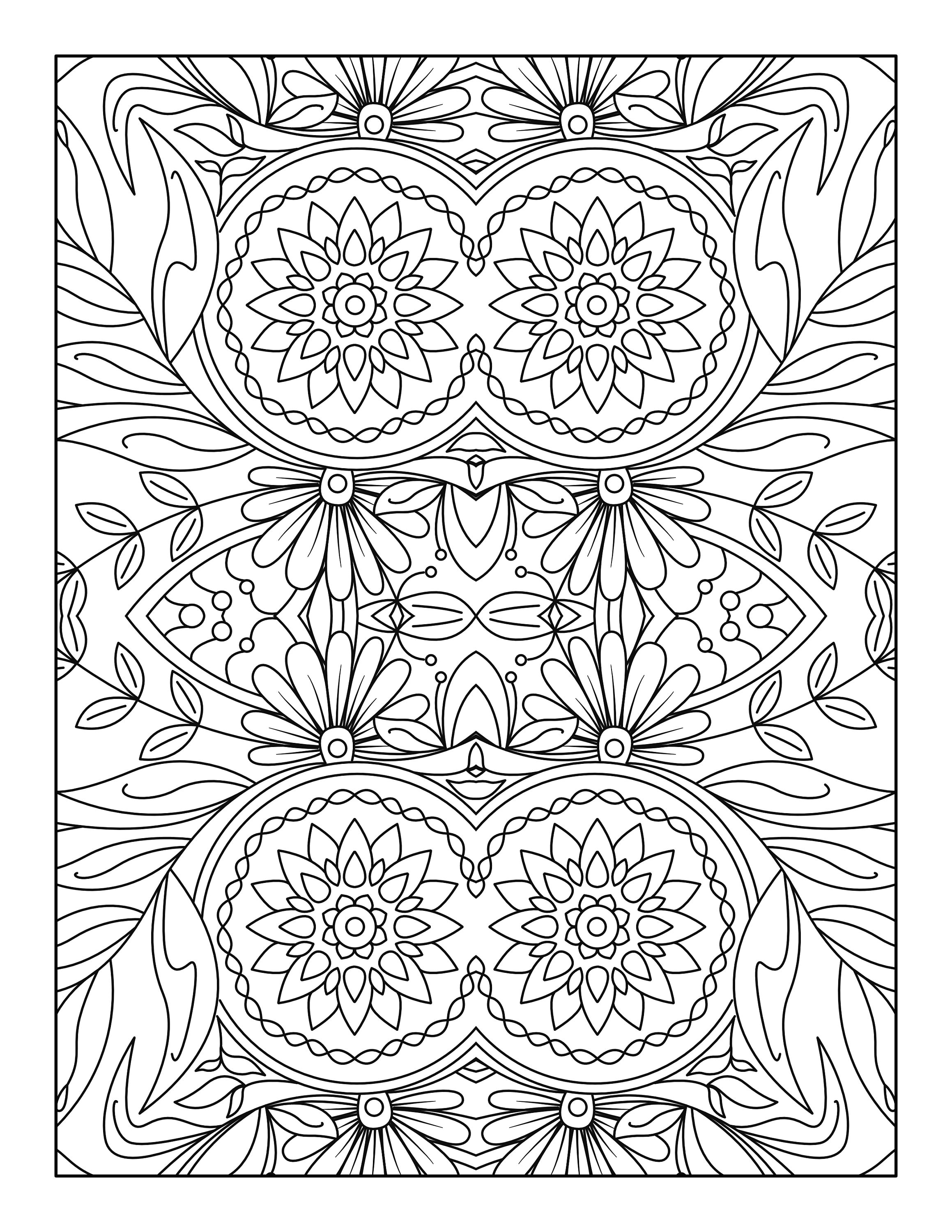 5 Stress Relief Coloring Pages - Etsy
