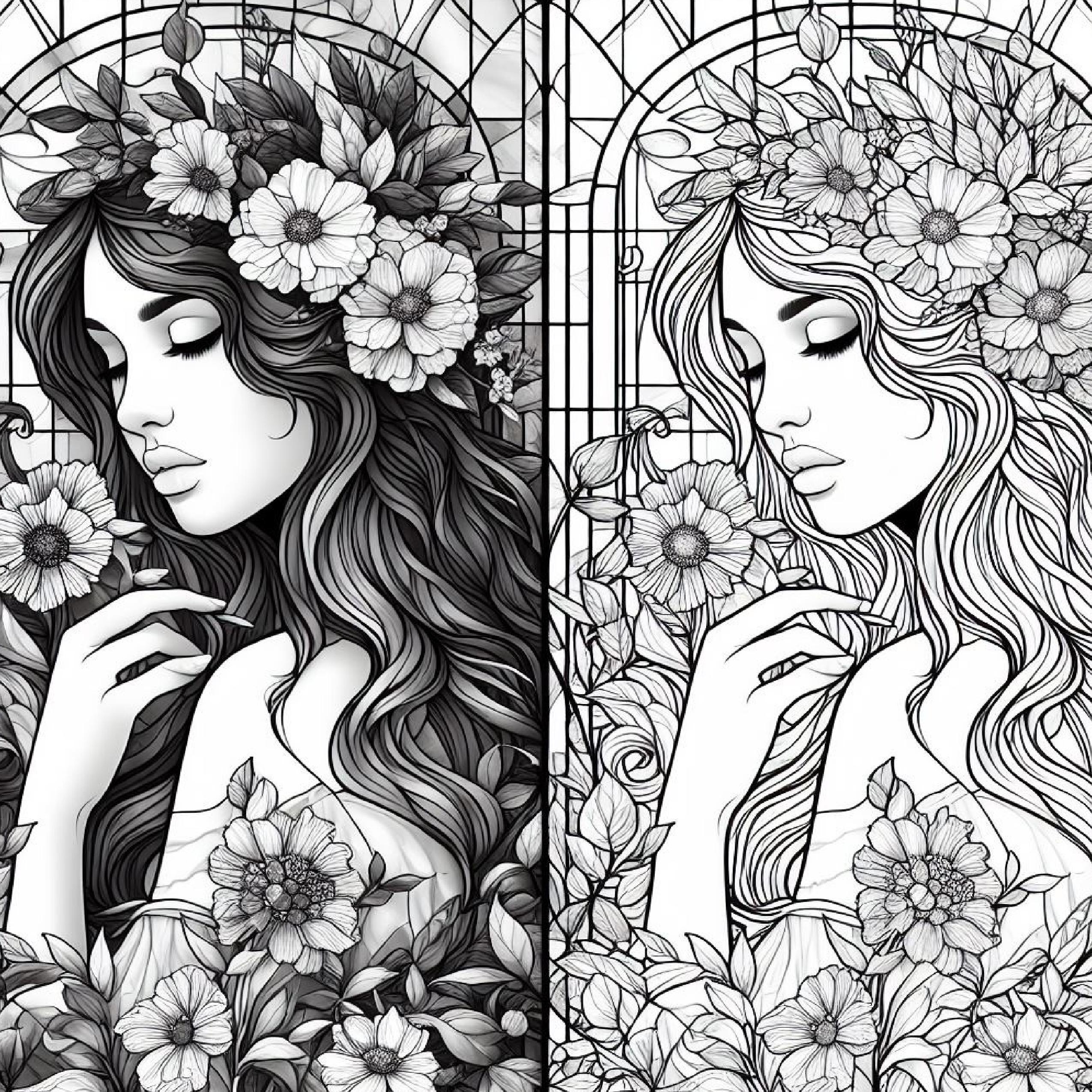 43 Beautiful Women Coloring Pages, Coloring Book, Adult Coloring Book ...