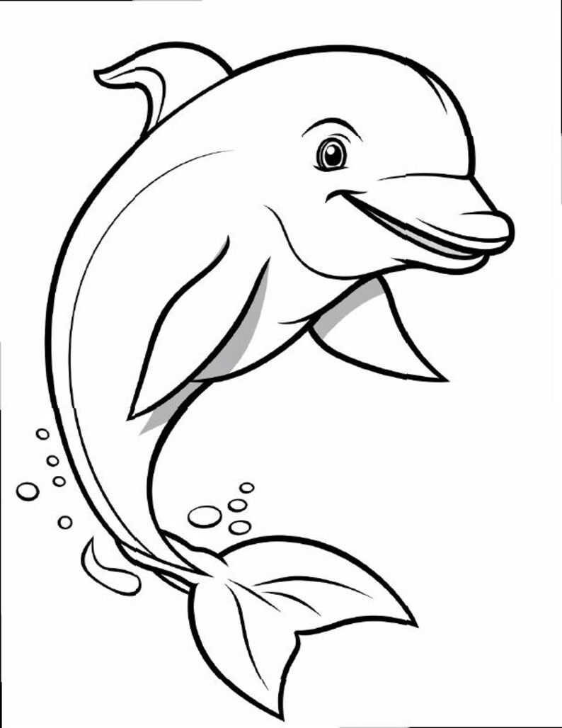100 Dolphin Coloring Pages | Printable Ocean Animal Coloring Book for ...