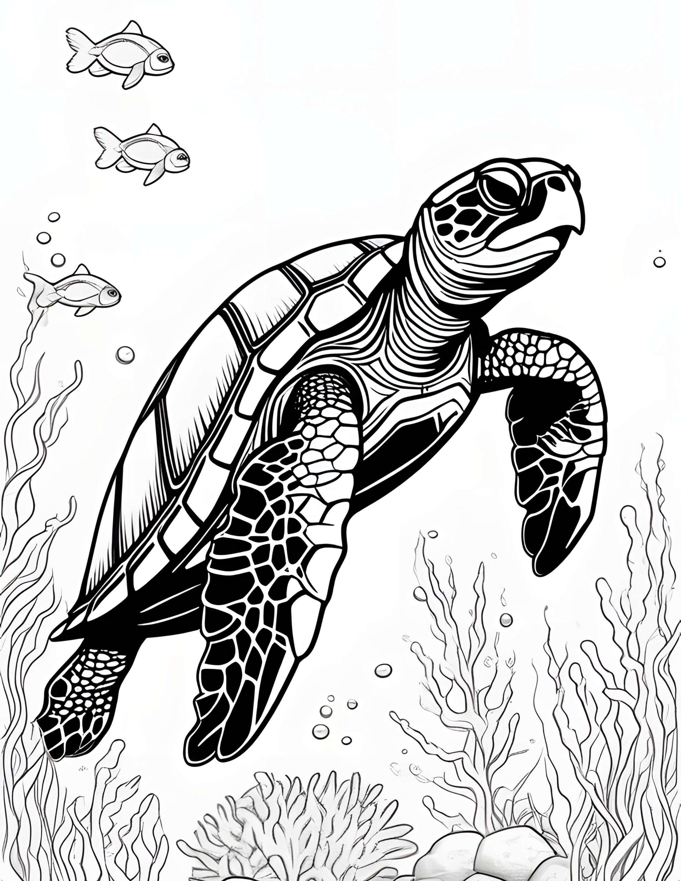 48 Marine Animals Coloring Pages, Sea Animals, Coloring Book, Adult ...