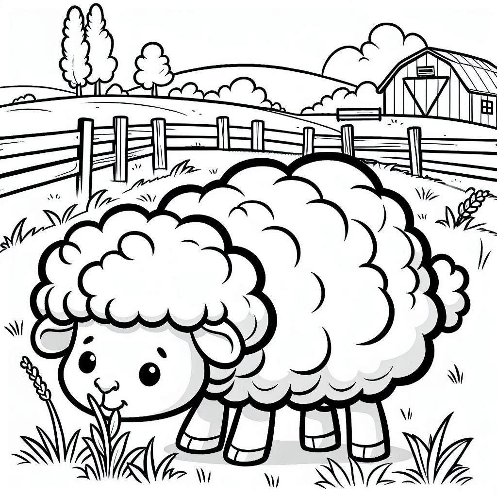 21 Sheep Coloring Pages, Coloring Book, Adult Coloring Book, Kids ...