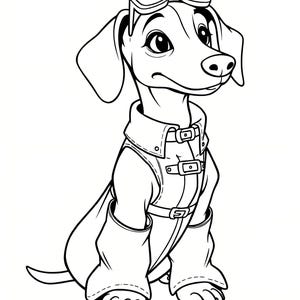 75 Cute Daschund (doxie) Dress up Coloring Pages, Coloring Book, Adult ...