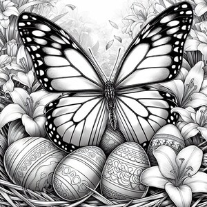 55 Easter Butterfly Coloring Pages | Spring Holiday Coloring Book ...