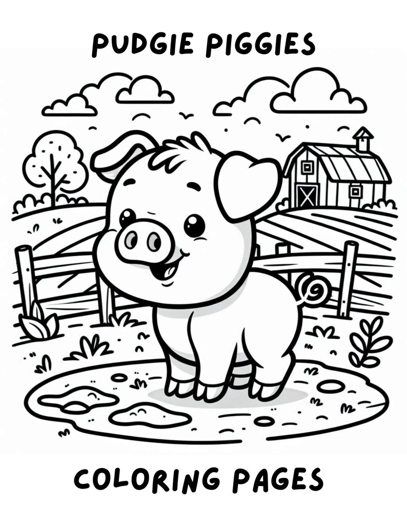 34 Pudgie Piglets Coloring Pages, Coloring Book, Adult Coloring Book ...
