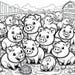 Pig Coloring Pages | 13 Printable Piggy Pages | Kids & Adult PDF ...
