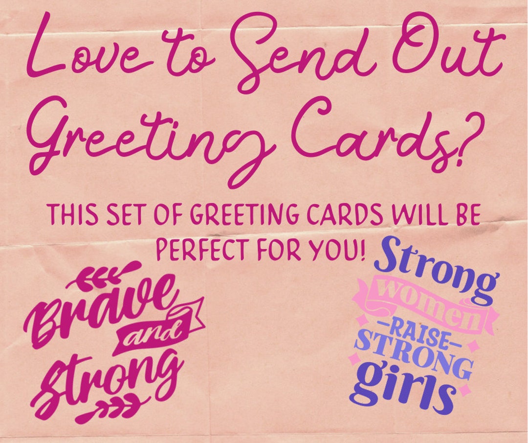 44 Strong Women Motivational Greeting Cards | 4x6 Printable ...