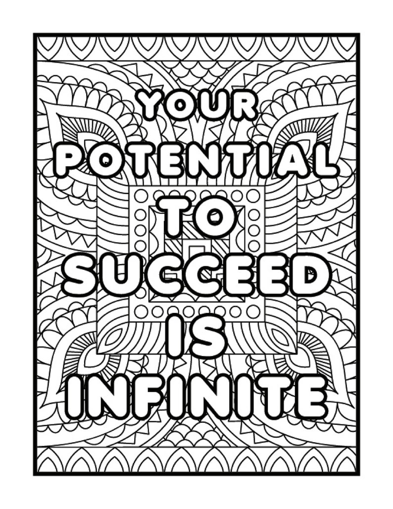 Inspirational Quotes Coloring Book (100 Pages) - Etsy