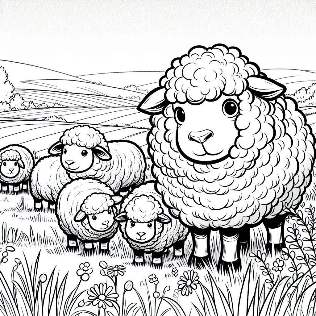 48 Quiet Sheep Coloring Pages, Coloring Book, Adult Coloring Book, Kids ...