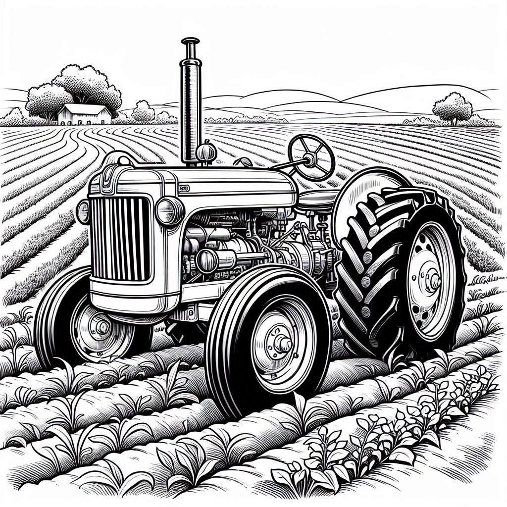 23 Tractor Coloring Pages, Coloring Book, Adult Coloring Book, Kids ...