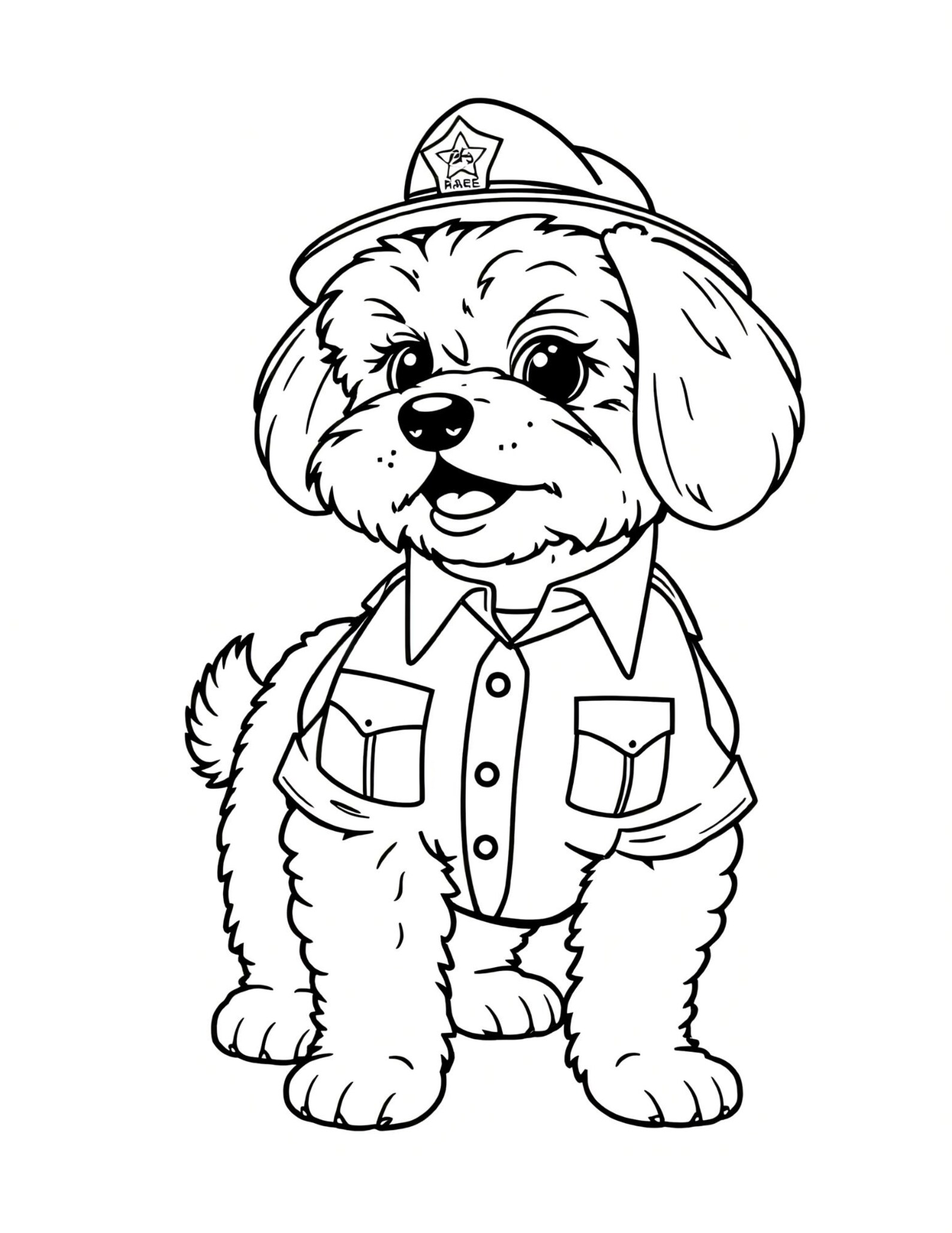 75 Cute Bichon Frise Dress up Coloring Pages, Coloring Book, Adult ...