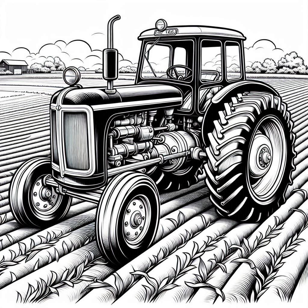 23 Tractor Coloring Pages, Coloring Book, Adult Coloring Book, Kids ...