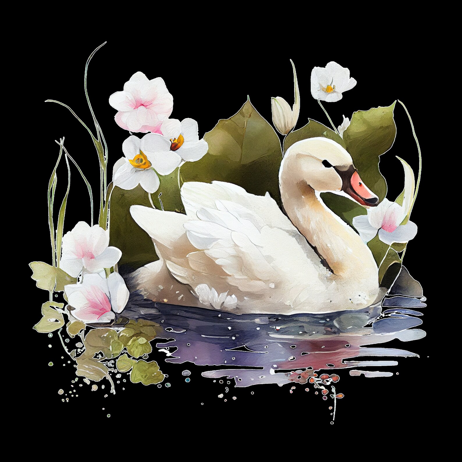 8 Swan Greeting Cards | Printable 4x6 Blank Animal Cards | Canva & PDF ...