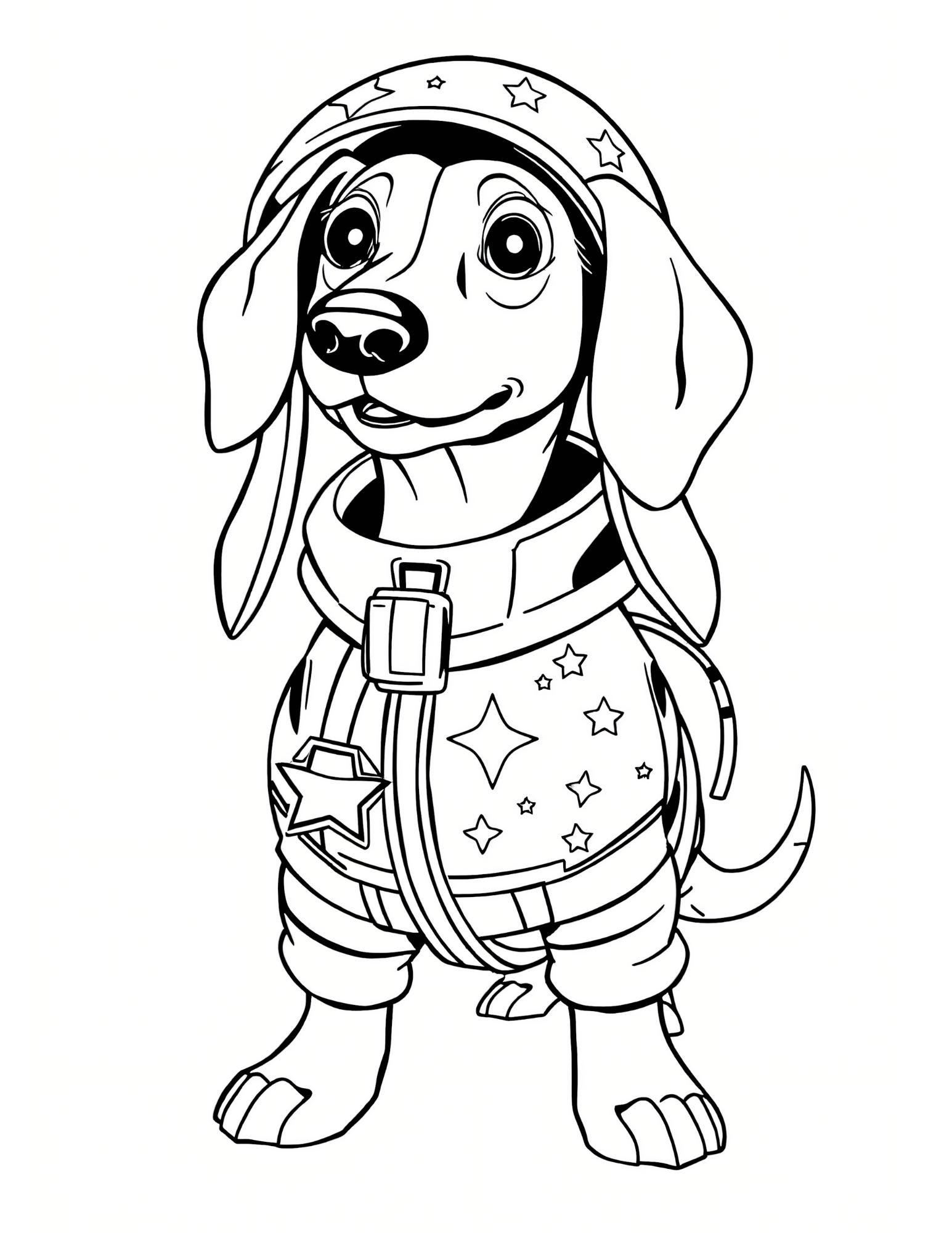 75 Cute Daschund (doxie) Dress up Coloring Pages, Coloring Book, Adult ...
