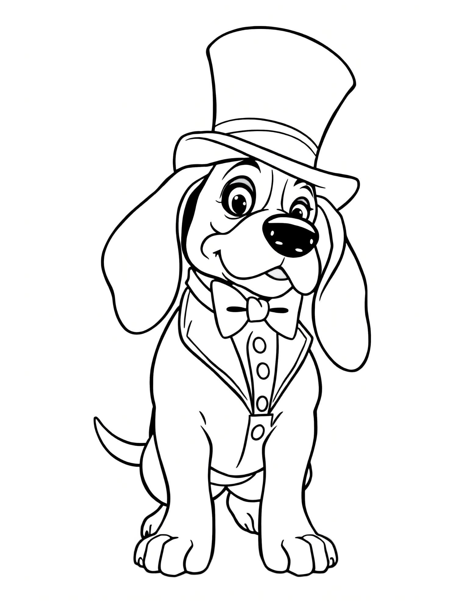 75 Cute Beagle Dress up Coloring Pages, Coloring Book, Adult Coloring ...