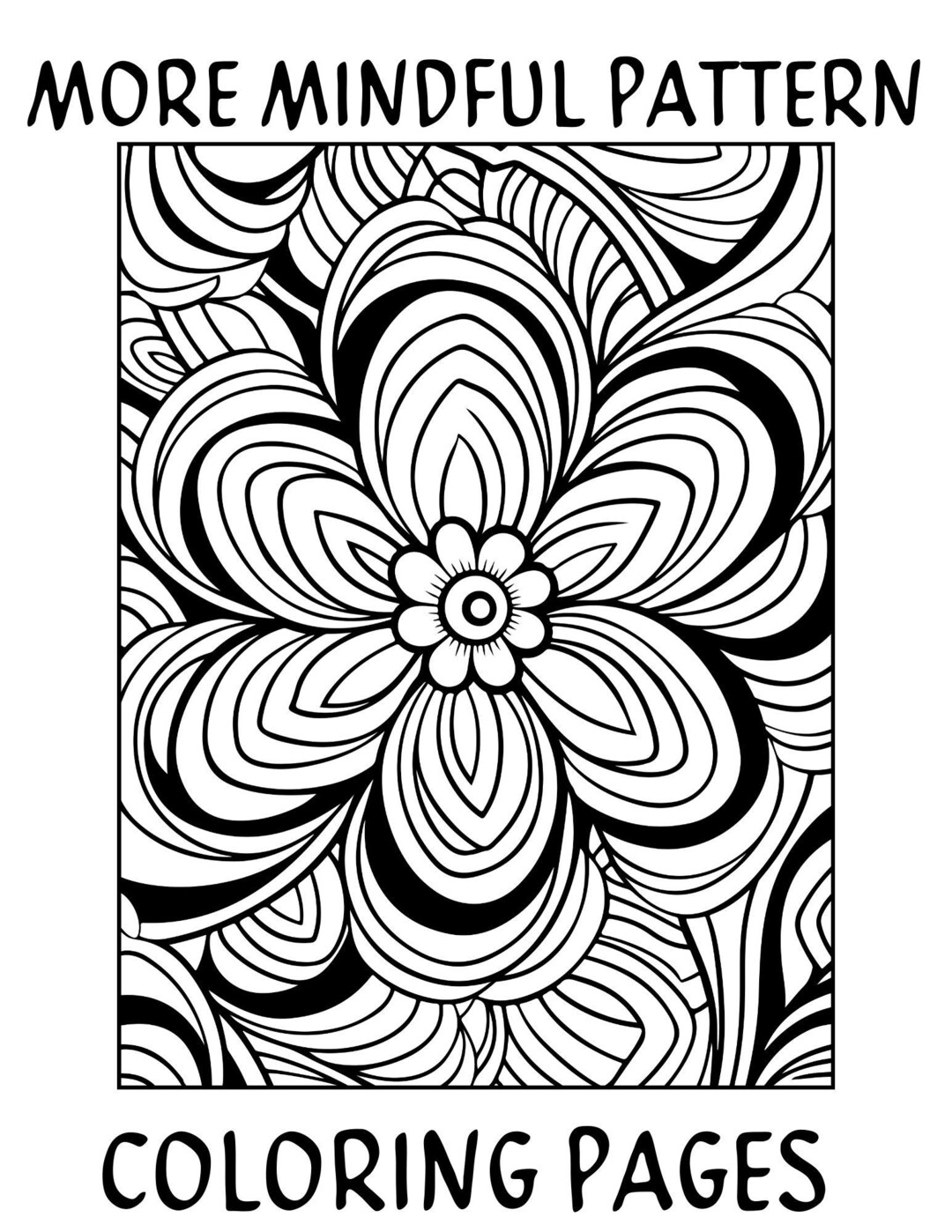 250 More Mindful Patterns Stress Relief Coloring Pages | Printable ...