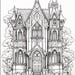 50 Gothic Architecture Coloring Pages, Coloring Book, Adult Coloring ...