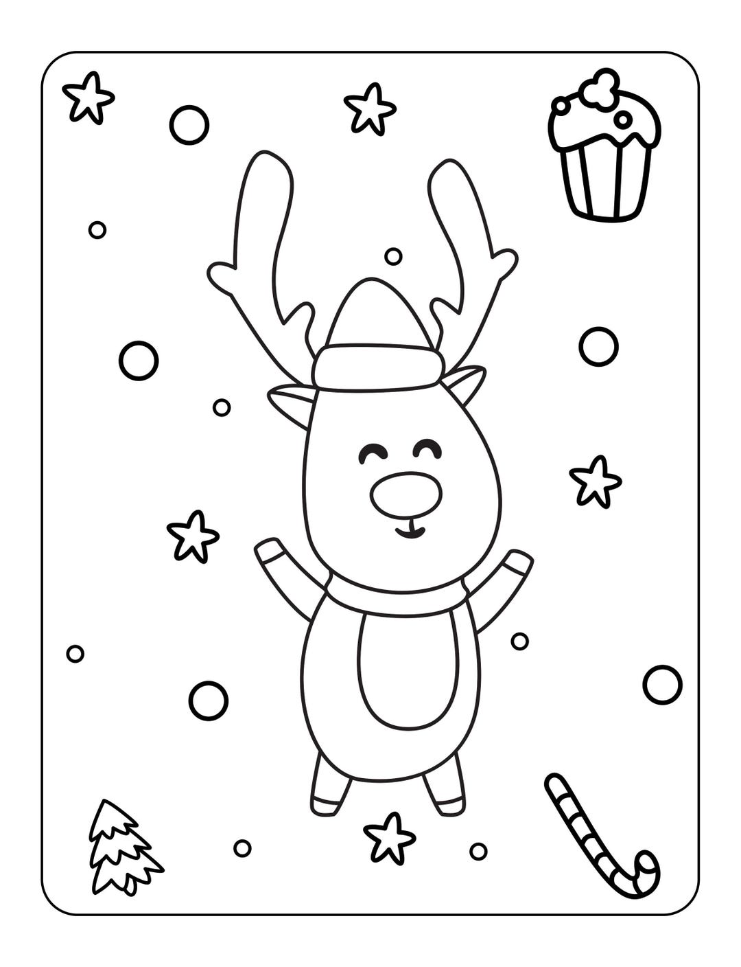 Christmas Coloring Pages for Kids | 25 Simple Holiday Pages | Printable ...