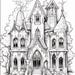 50 Gothic Architecture Coloring Pages, Coloring Book, Adult Coloring ...