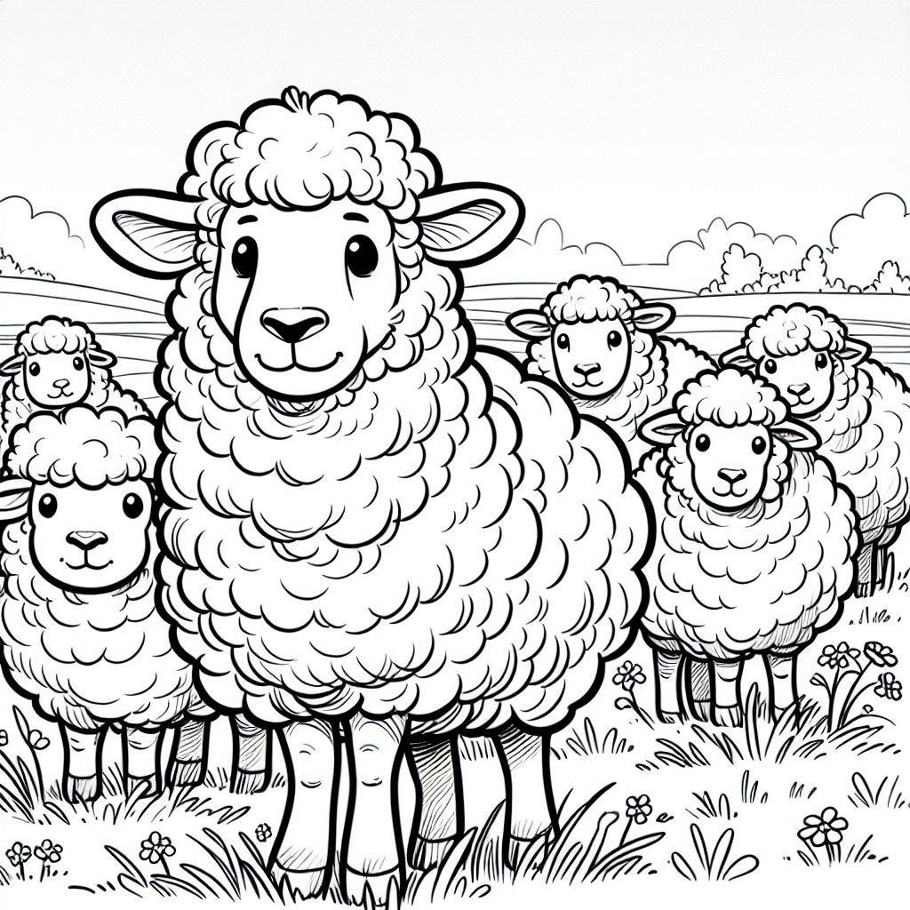 48 Quiet Sheep Coloring Pages, Coloring Book, Adult Coloring Book, Kids ...