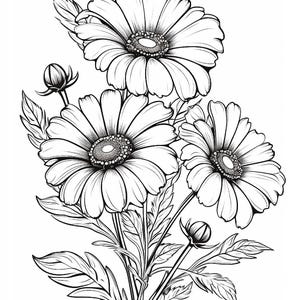 230 Wild Flower Coloring Pages | Printable Floral Coloring Book for ...