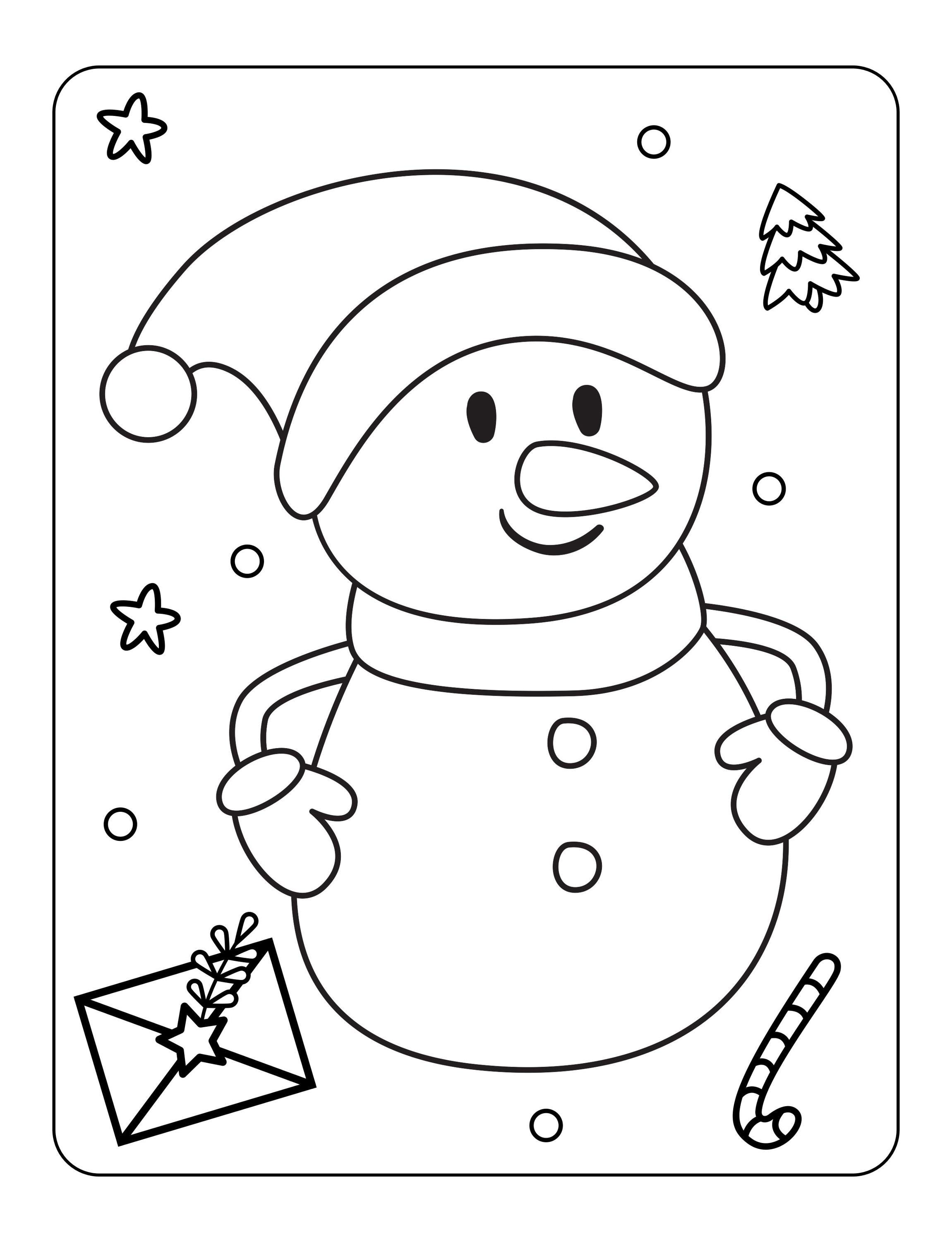 Christmas Coloring Pages for Kids | 25 Simple Holiday Pages | Printable ...