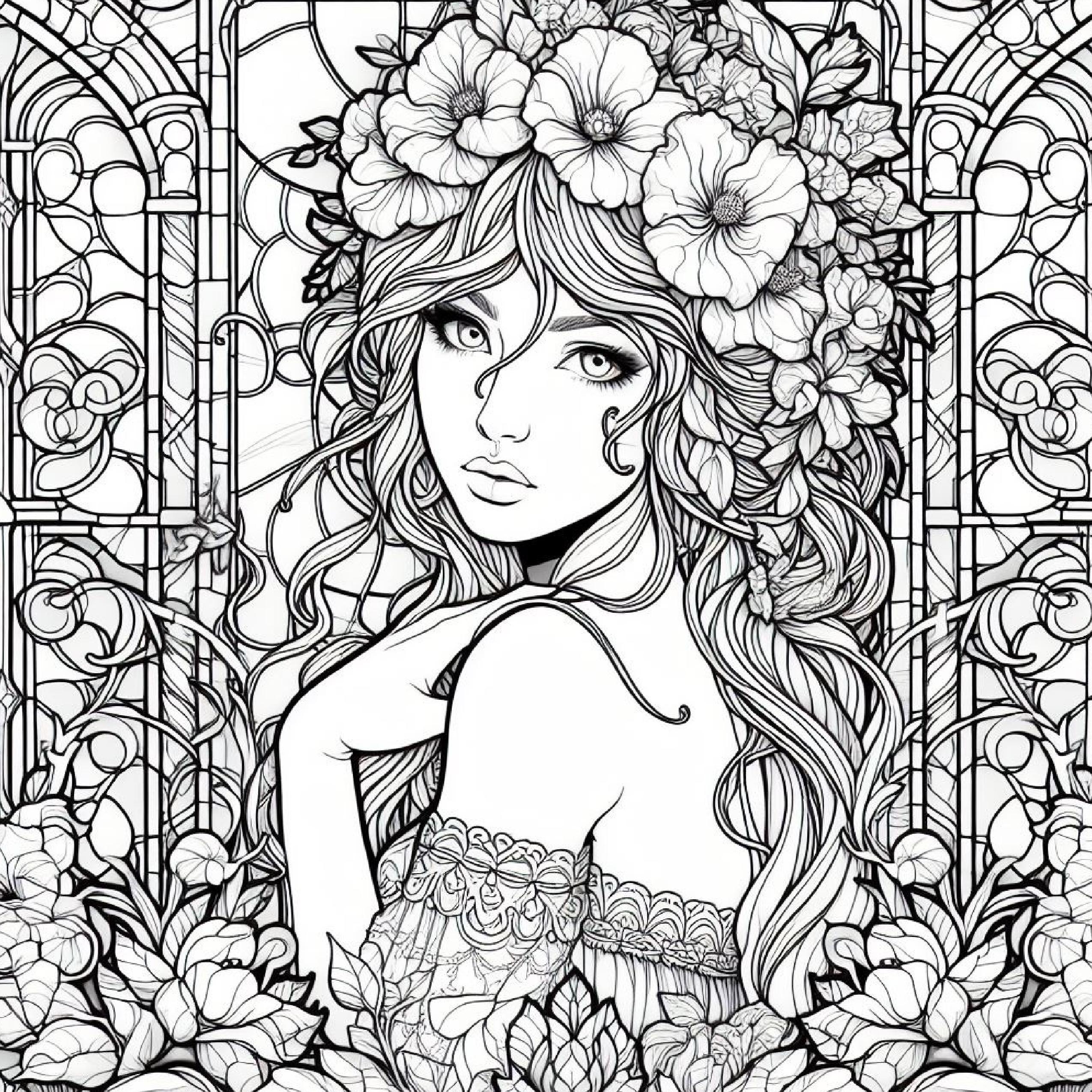43 Beautiful Women Coloring Pages, Coloring Book, Adult Coloring Book ...