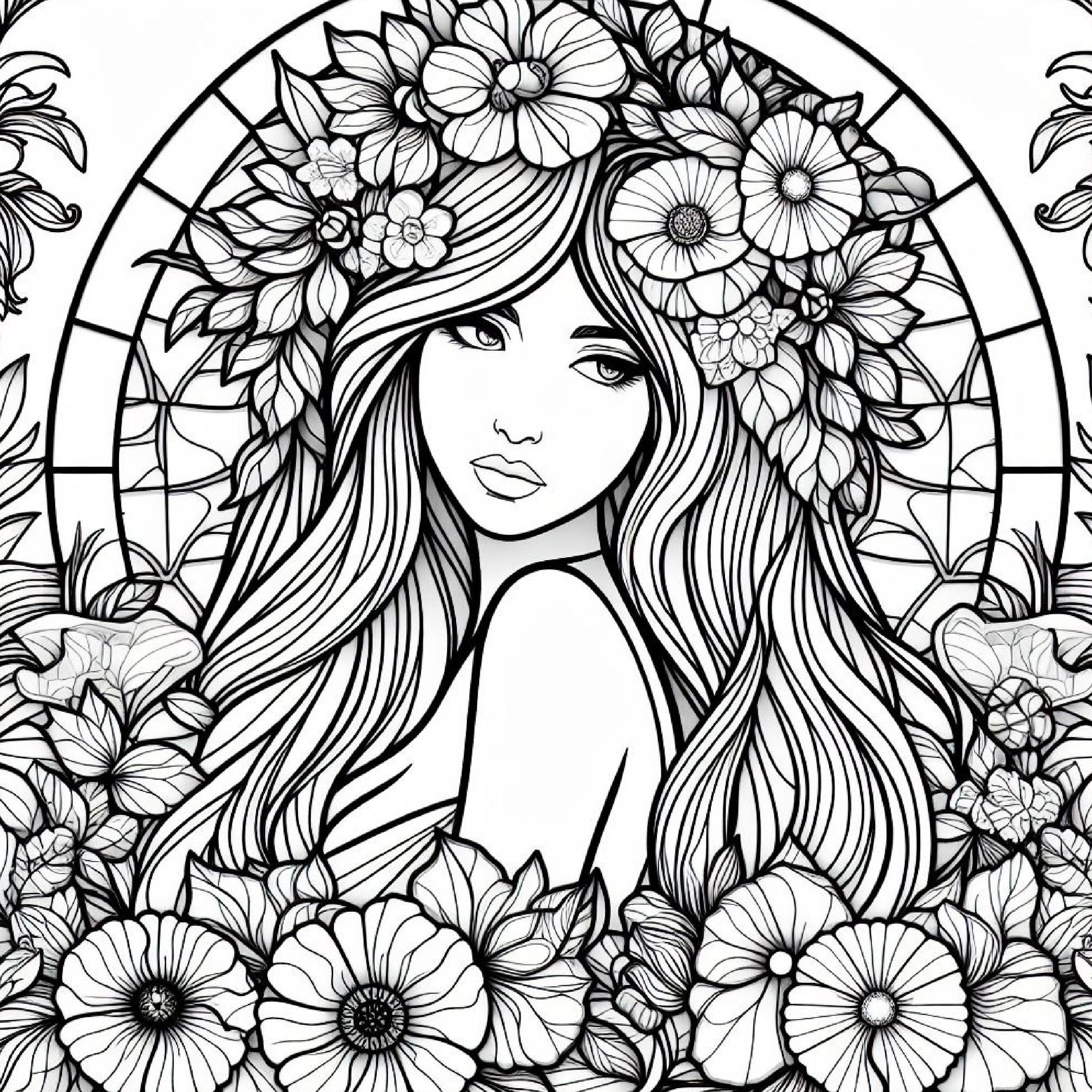 43 Beautiful Women Coloring Pages, Coloring Book, Adult Coloring Book ...