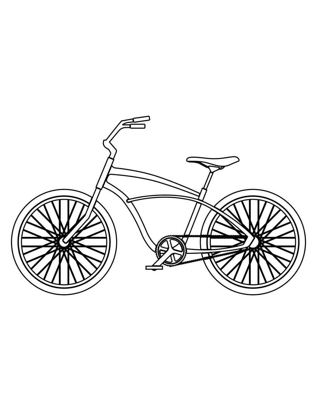 30 Bicycle Coloring Pages, Kids Coloring Pages, Coloring Book, Adult ...