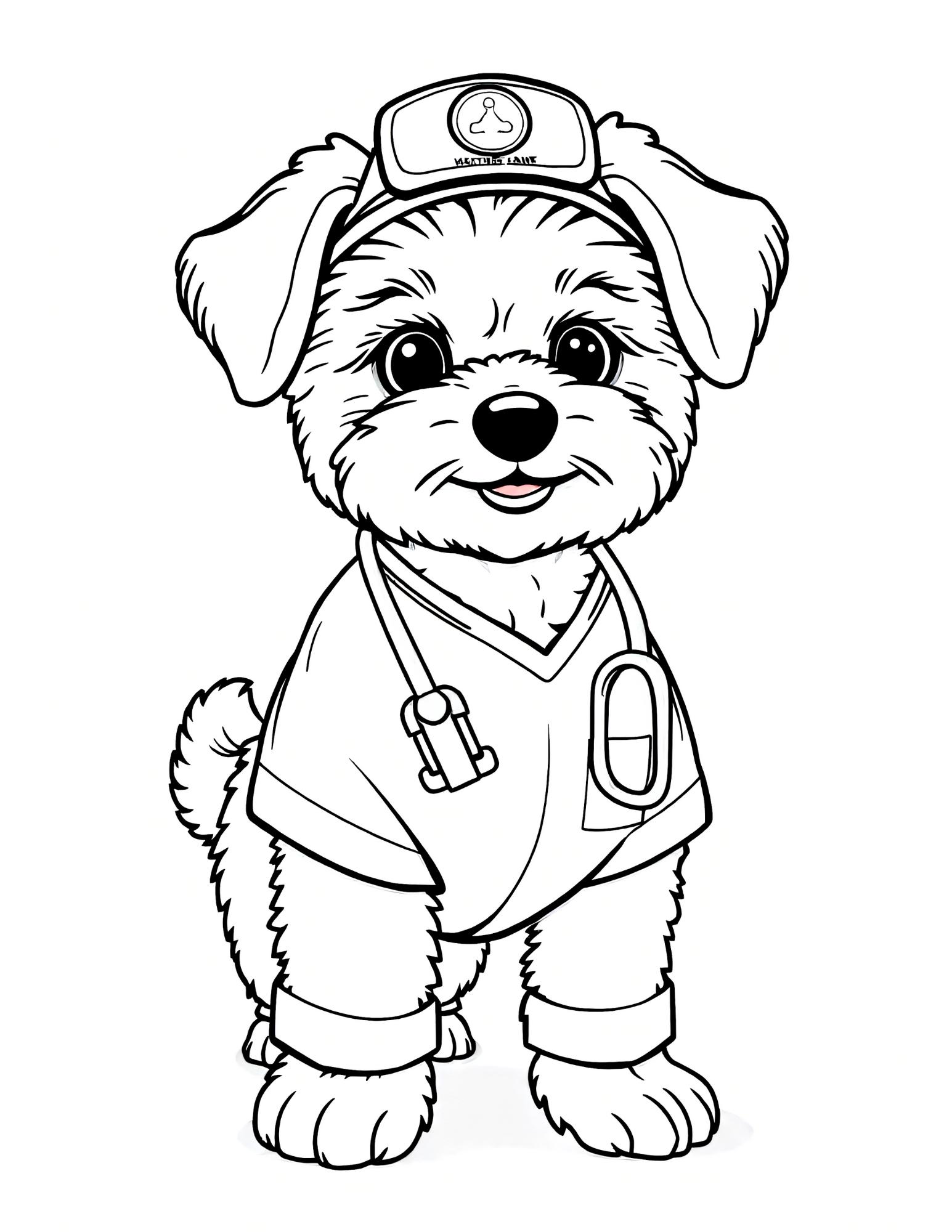 75 Cute Bichon Frise Dress up Coloring Pages, Coloring Book, Adult ...