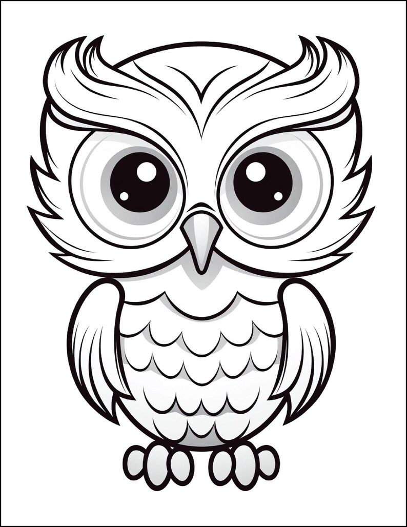 200 Owls Coloring Pages, Coloring Book, Adult Coloring Book, Kids ...