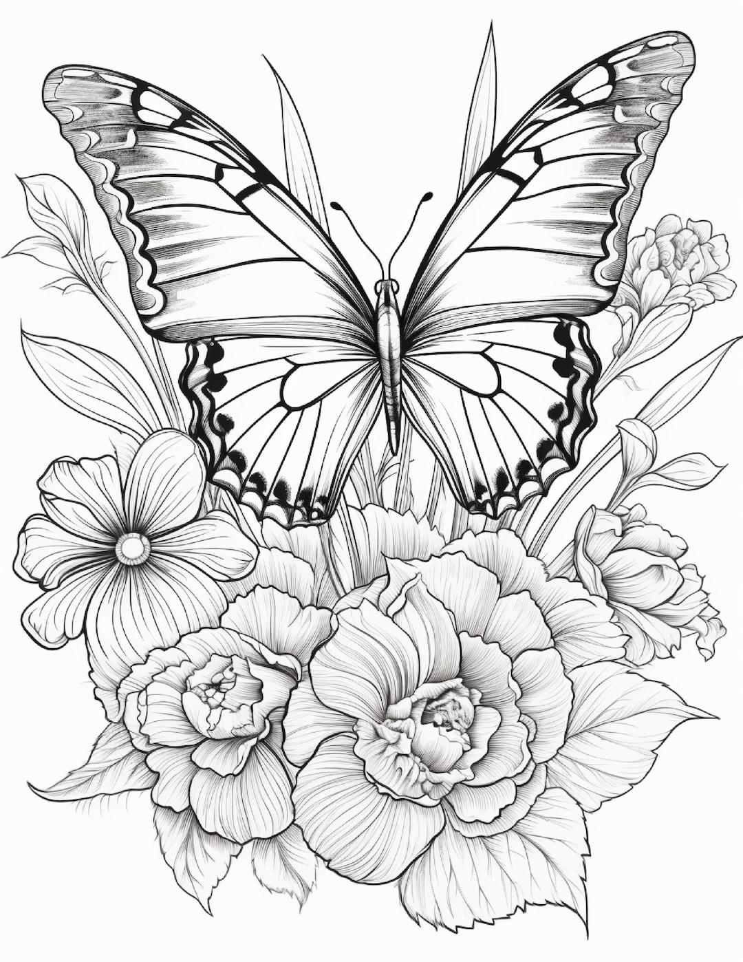 50 Butterfly Bliss Coloring Pages | Printable Coloring Book for ...