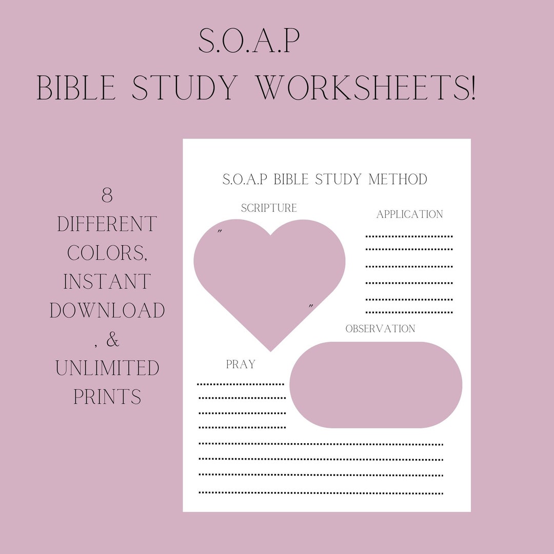 S.O.A.P Bible Study Method Printable. Instant Download 8 Different ...