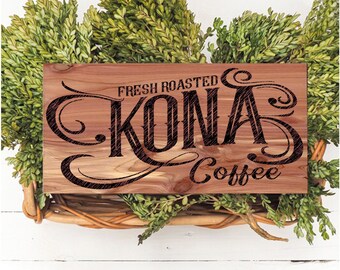 COFFEE Fresh Roasted Sign/antique Style Sign/ Hand Painted Sign/ Brown ...