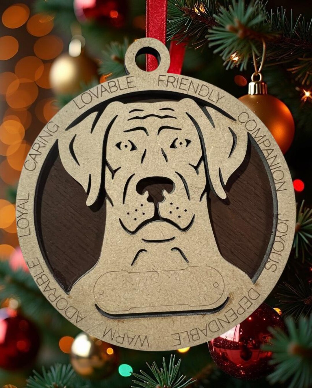 Personalized Rhodesian Ridgeback Ornament - Custom Dog Christmas Gift ...