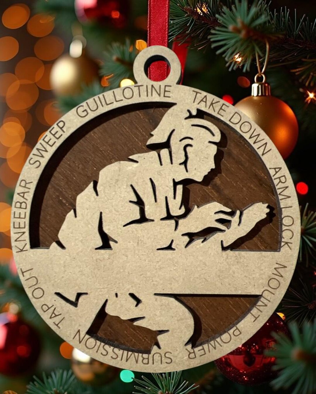 3.5" Custom Jiu Jitsu Female Stadium Series Christmas Ornament ...