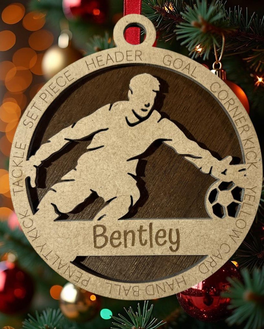 3.5" Custom Soccer Goalie Layer Stadium Series Christmas Ornament ...