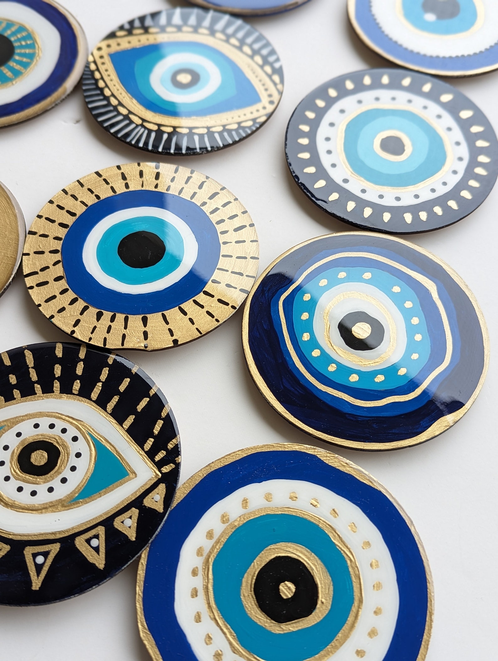 Hand-made Evil Eye Fridge Magnet - Etsy