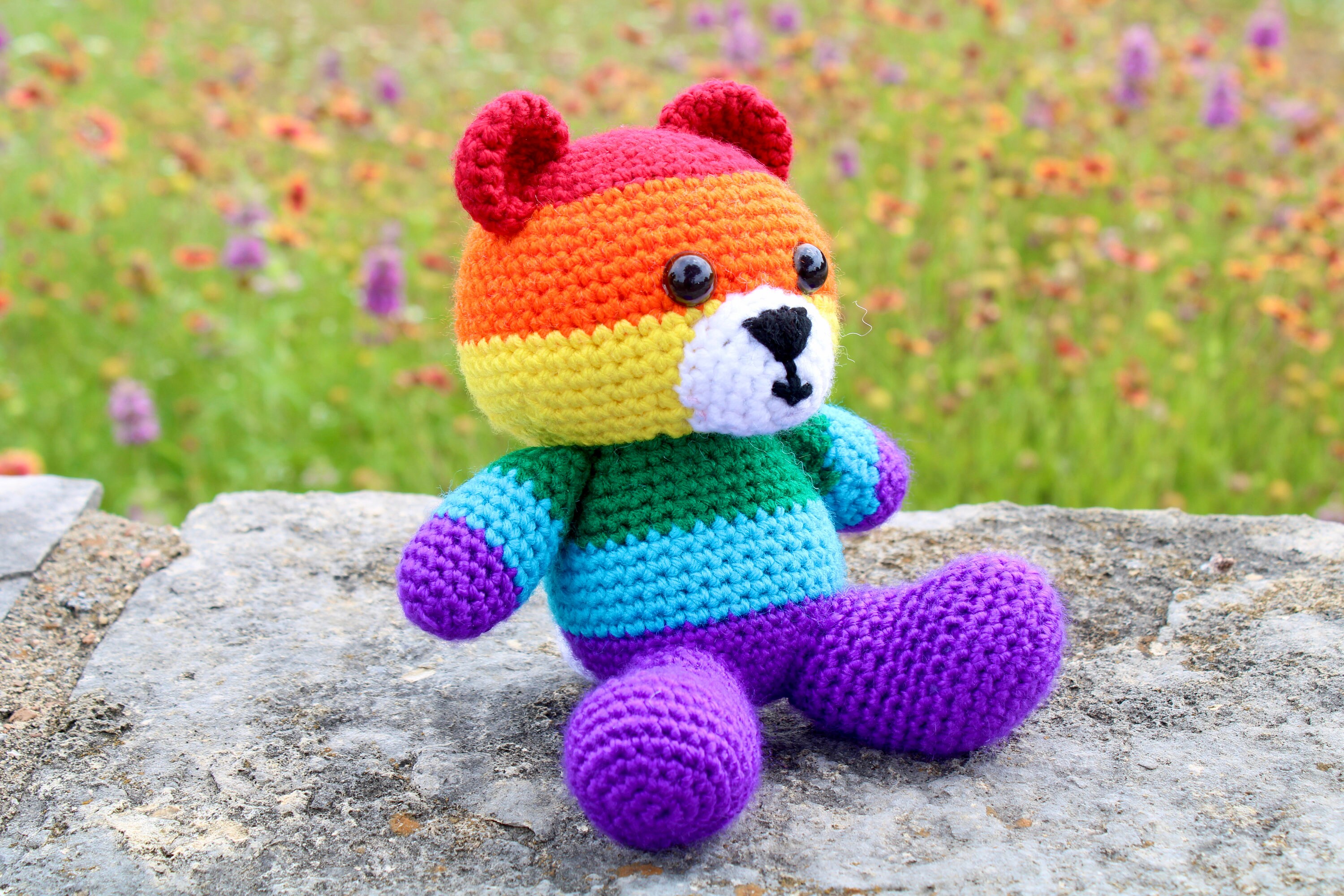 Rainbow Teddy Bear Etsy