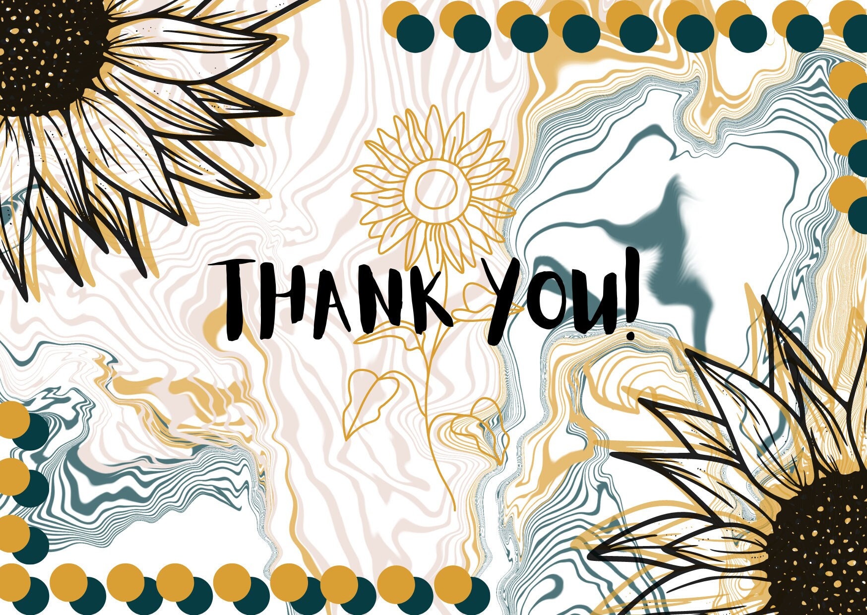 Digital Card for Editing, Invitation Card, Thank You Card, Printable ...