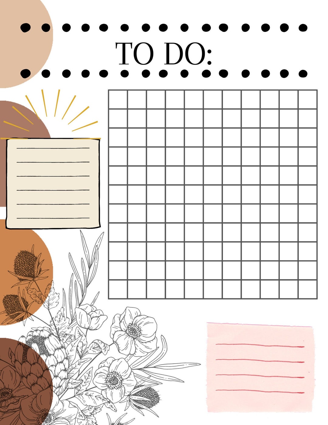Daily Planner, Digital Planner, Grid Planner, Instant Download Planner ...