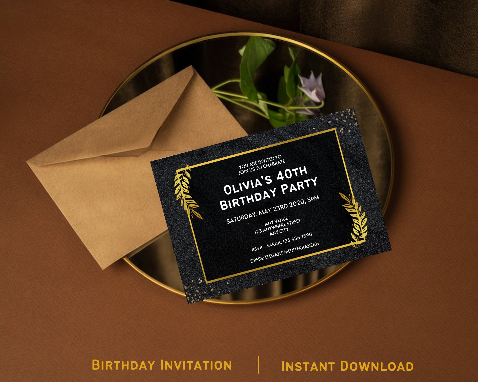Birthday Invitation Printable, Editable Birthday Invitation Card ...