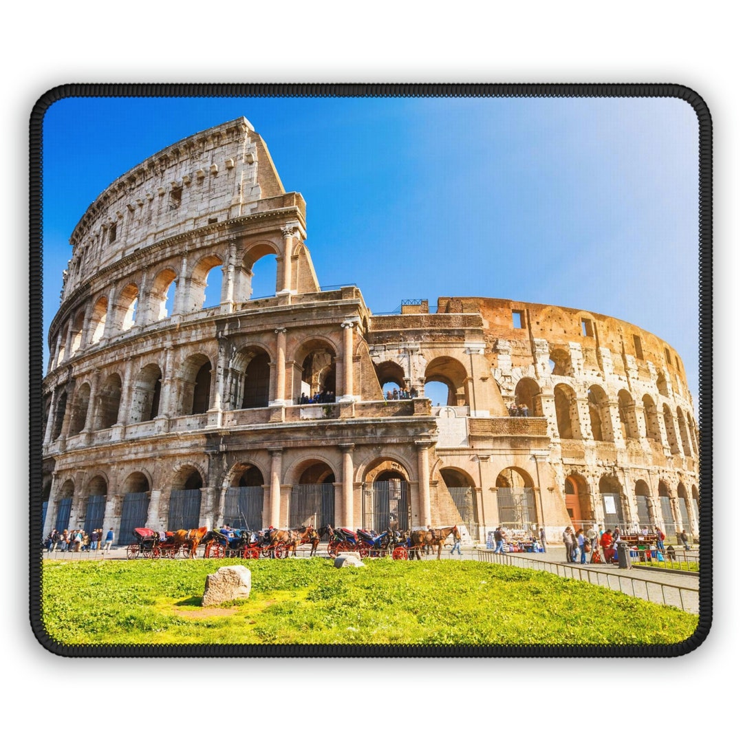 Mouse Pad - Coliseum in Rome, Roman Memory Mousepad, Italian Vacation ...
