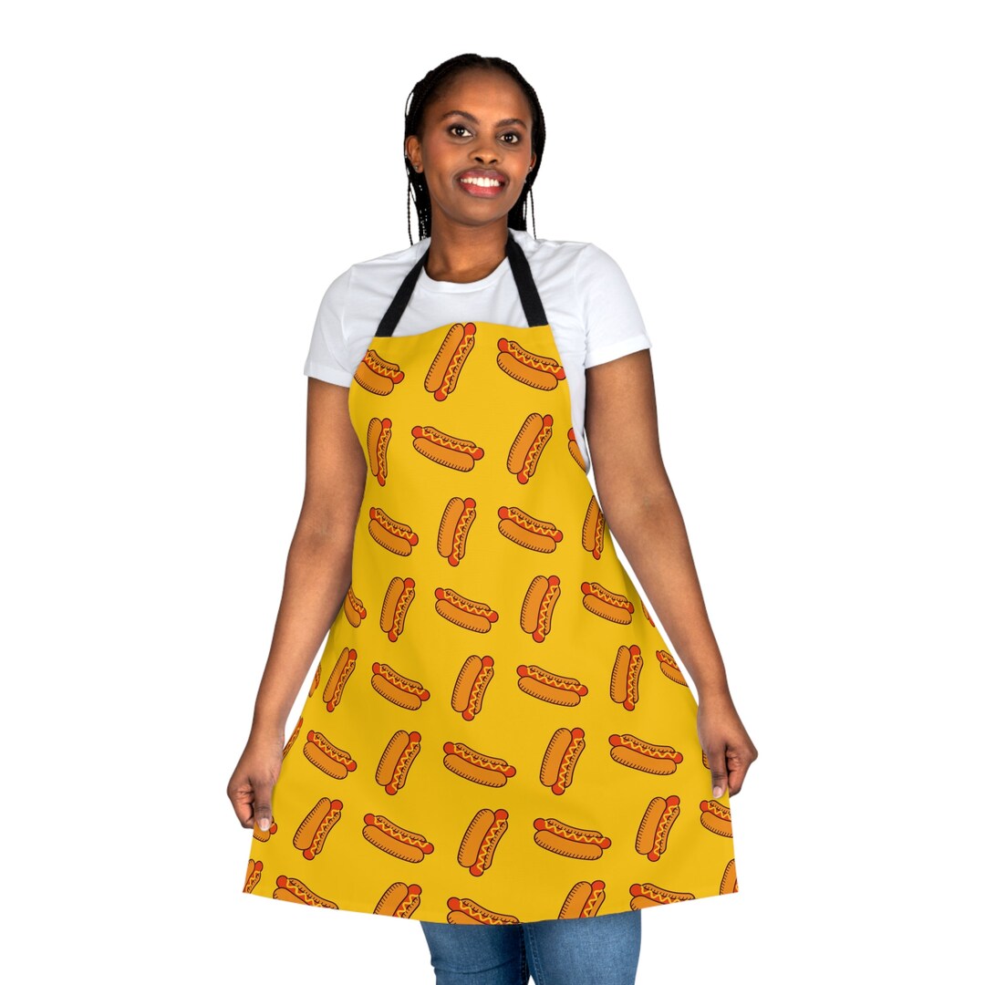 Summer Chef Apron, Hot Dog Apron, Outdoor Cooking Apron, Summer Apron ...