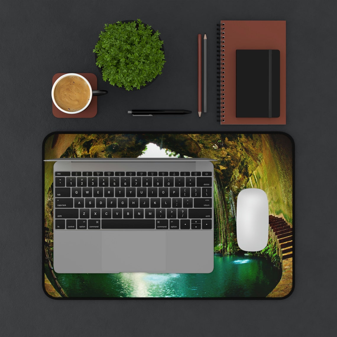Ik-kil Cenote Desk Mat, Ik-kil Cenote Desk Pad, Desk Mat of Ik-kil ...