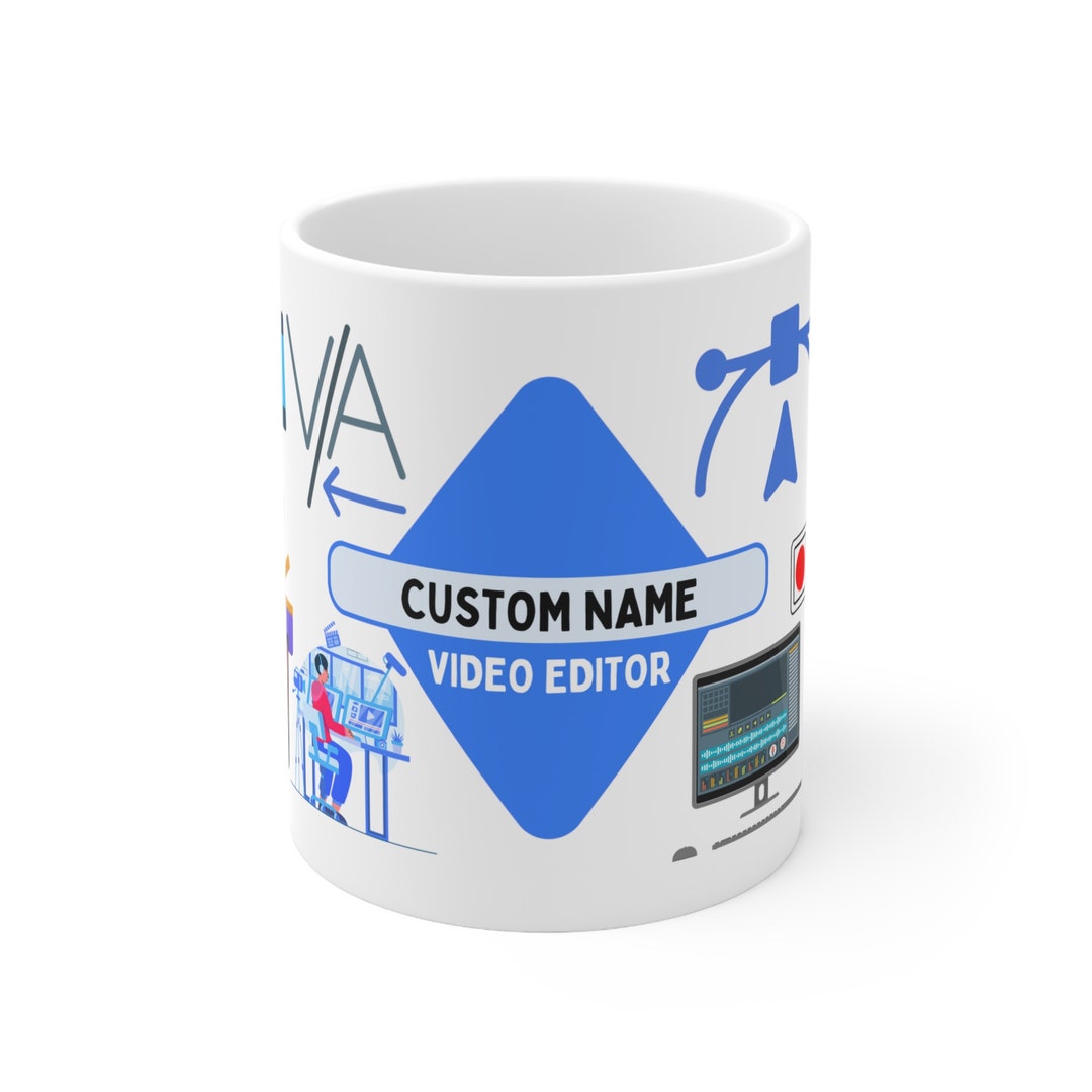 Customized Video Editor Mug, Customized Video Designer Mug, Content ...