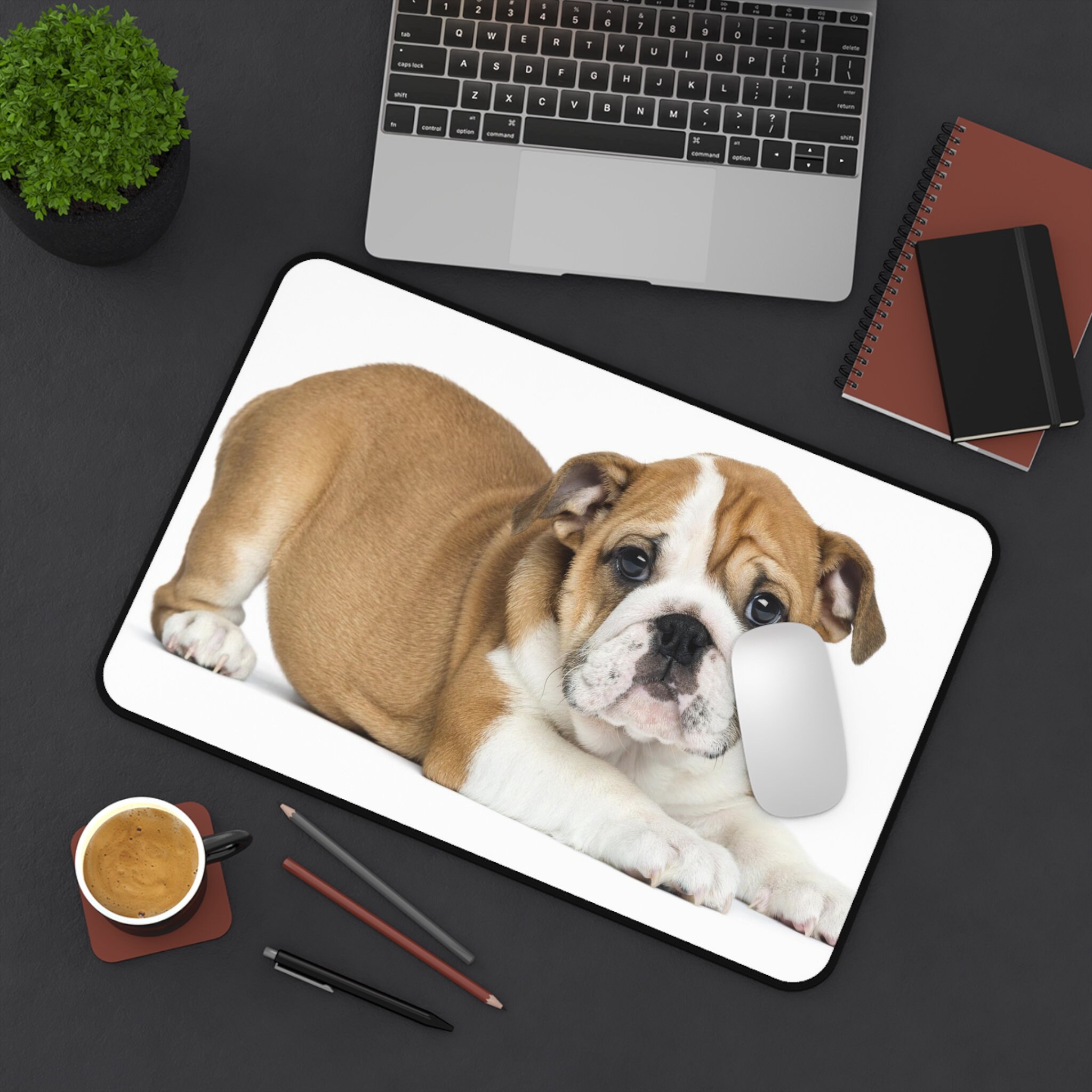 Desk Mat English Bulldog Puppy, Dog Desk Mat, English Bulldog, English ...