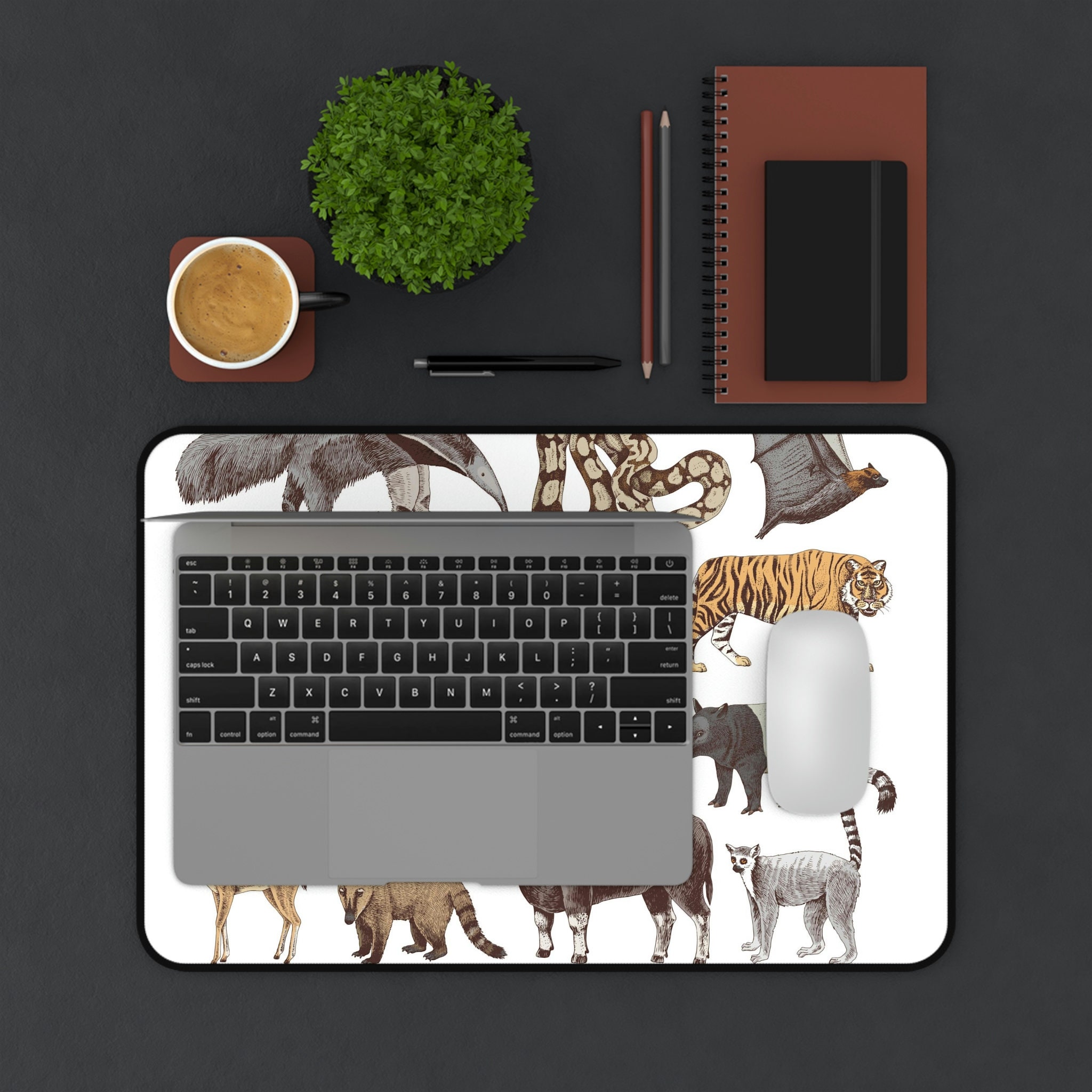 Desk Mat - Wild Animals, Desk Mat for Animal Lover, Exotic Animal Desk ...
